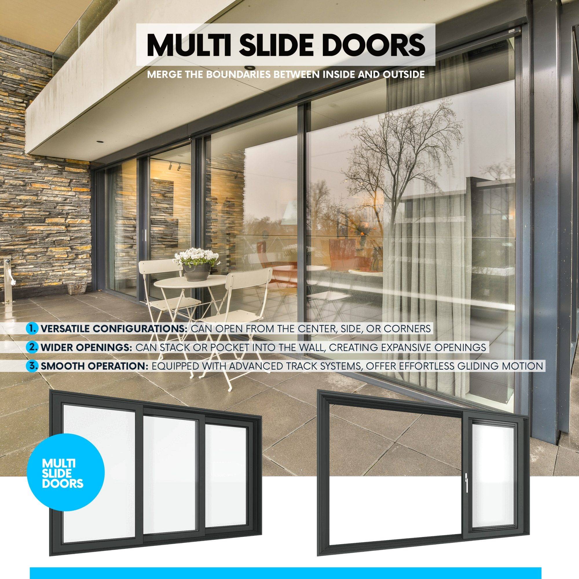 Multi Slide Doors - More Light Systems | Eco Windows USA